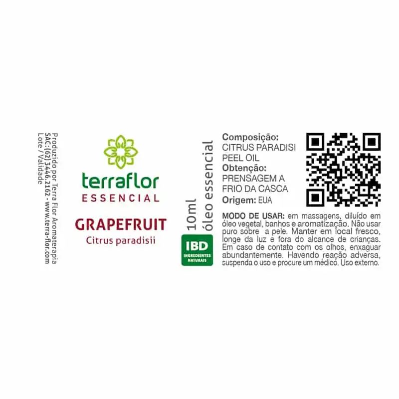 Óleo Essencial de Grapefruit Rosa (Toranja) Terraflor - 05ml - Blend ...